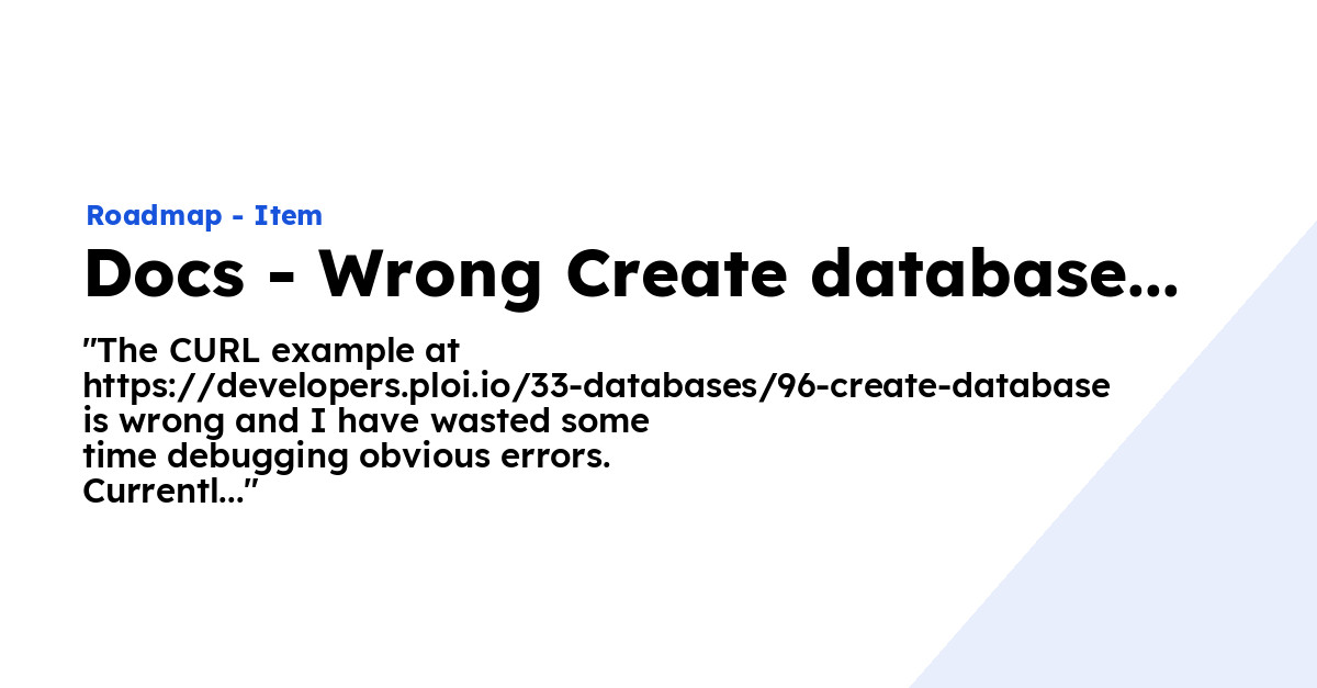 Docs Wrong Create Database Example Ploi Roadmap 6541