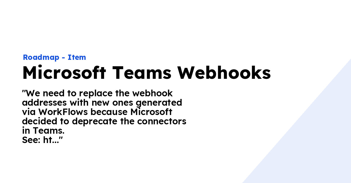 Microsoft Teams Webhooks - Ploi Roadmap