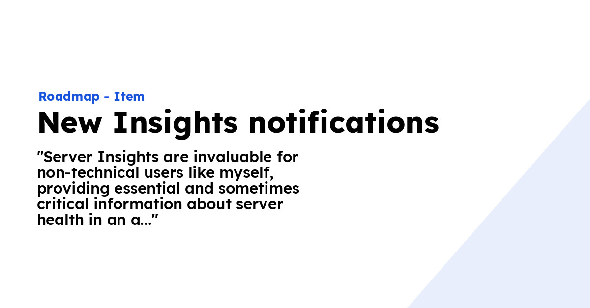 New Insights notifications - Ploi Roadmap