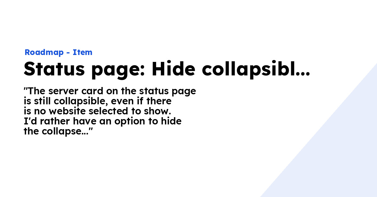 Status page: Hide collapsible site list when no sites are shown - Ploi ...