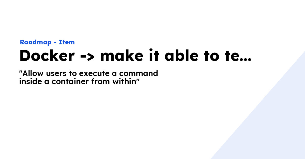 Docker Make It Able To Texecute Commands From Withing Ploi In A 