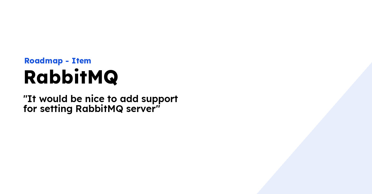 RabbitMQ - Ploi Roadmap