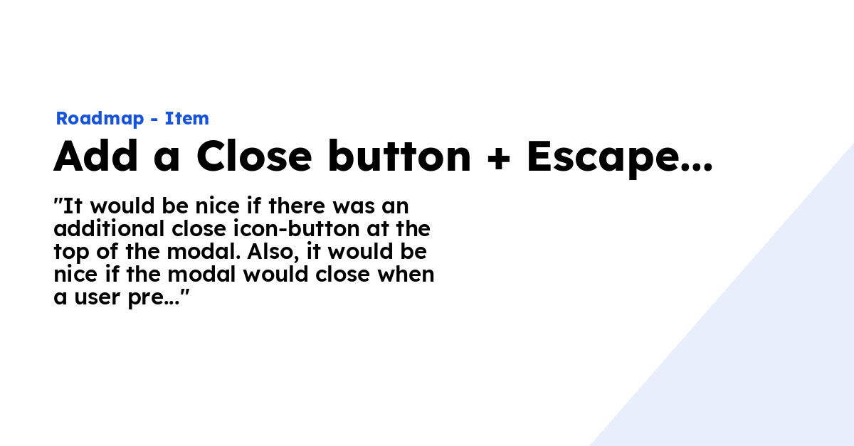 Add a Close button + Escape key trigger to close Backup files modal ...