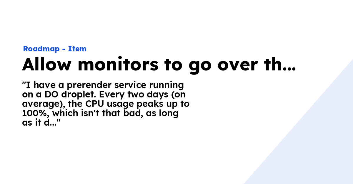 Allow monitors to go over the usage limit during peak periods - Ploi ...