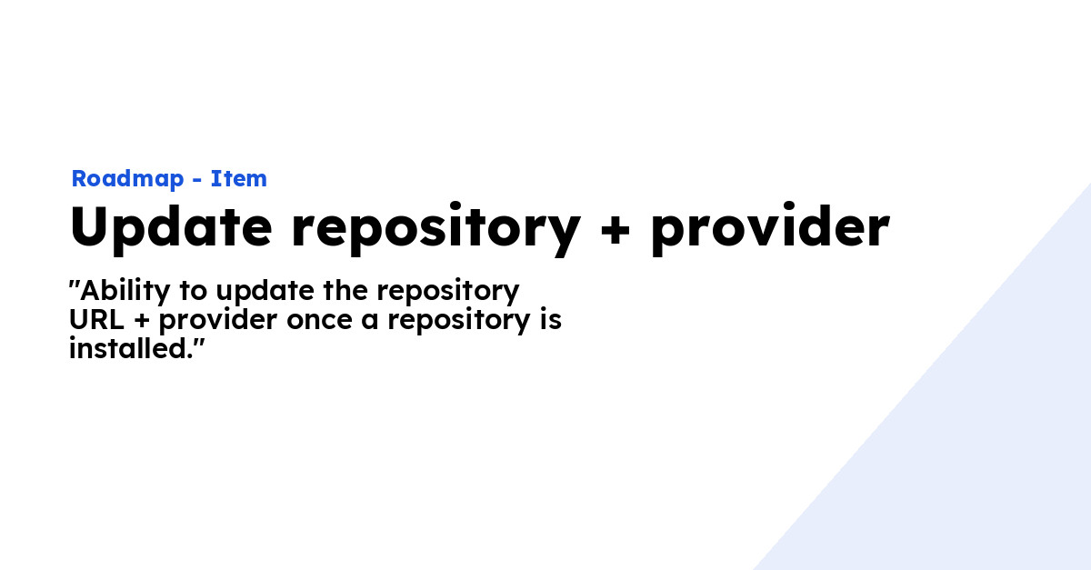 Update repository + provider - Ploi Roadmap