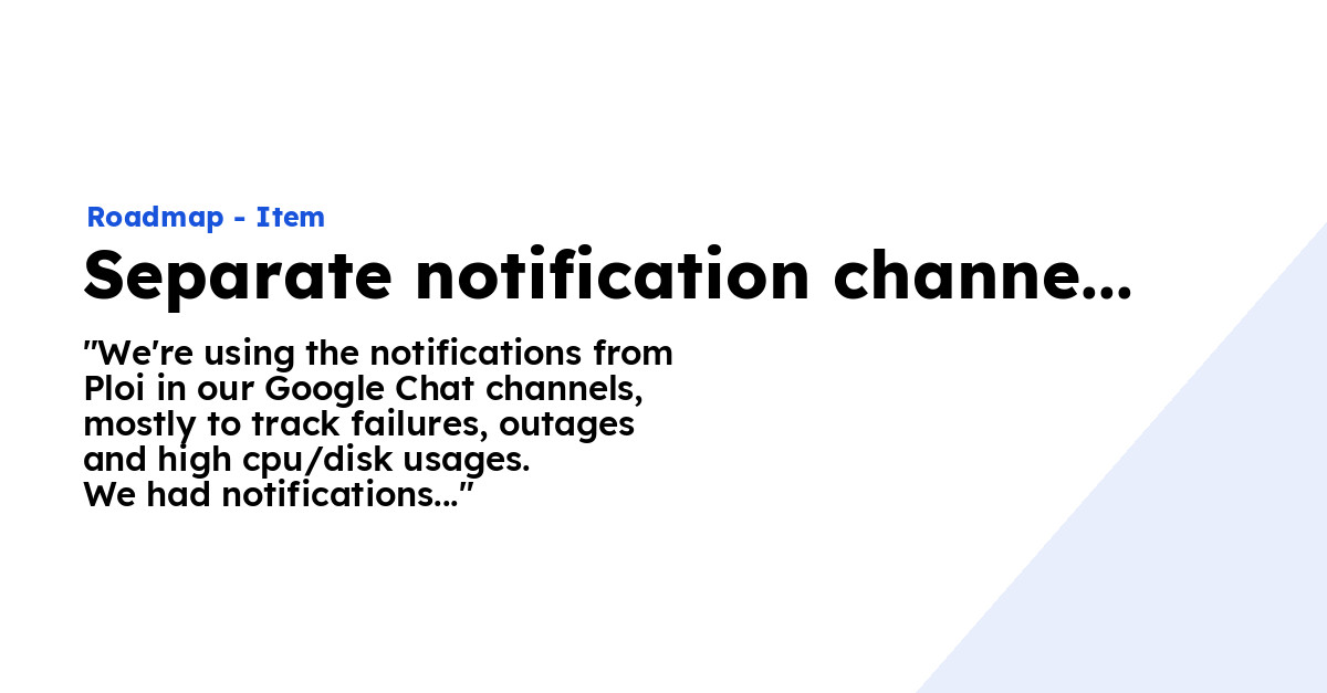 Separate notification channel for failed deployments - Ploi Roadmap Separate notification channel for failed deployments - Ploi Roadmap