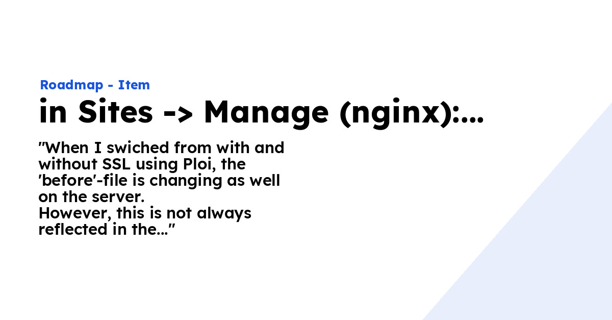 In Sites Manage Nginx The Ssl Nf In The Panel Is Not 7957