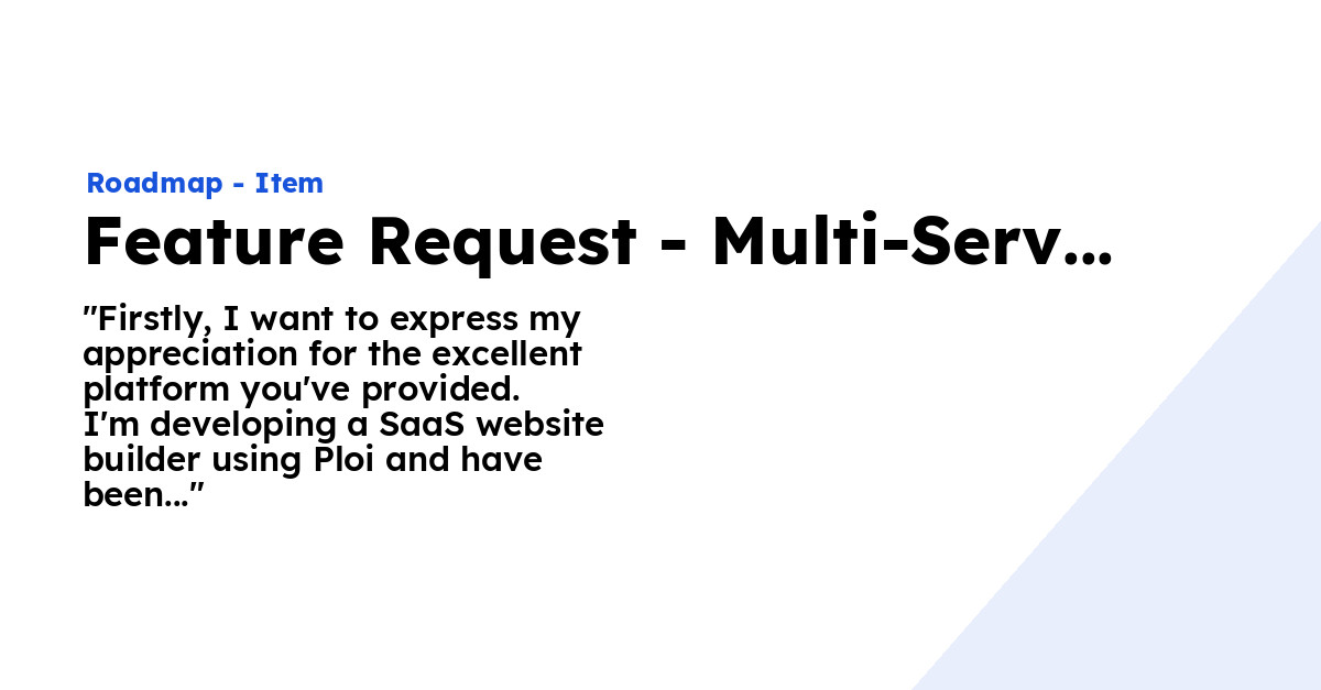 Feature Request - Multi-Server Support for Tenants and SSL Certificates ...