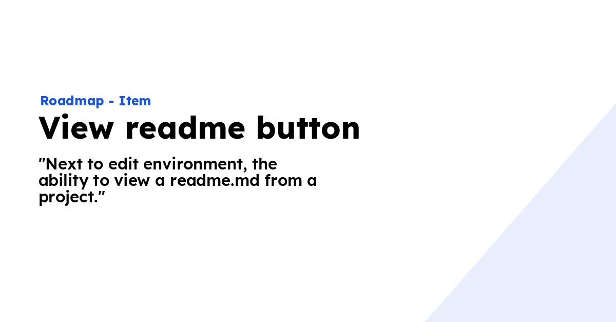 View readme button - Ploi Roadmap
